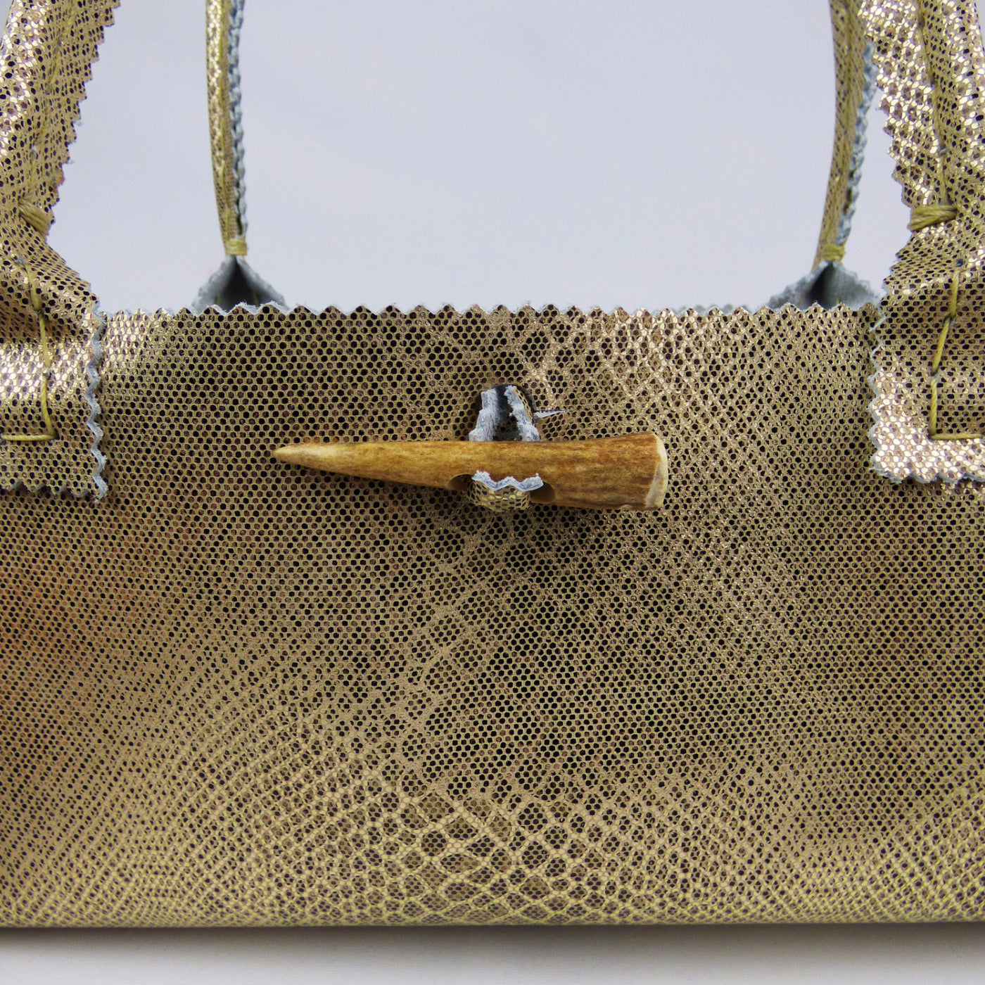 Gold and Brown Reptile Print Leather Night Out Tote with Snake– LPDstudios